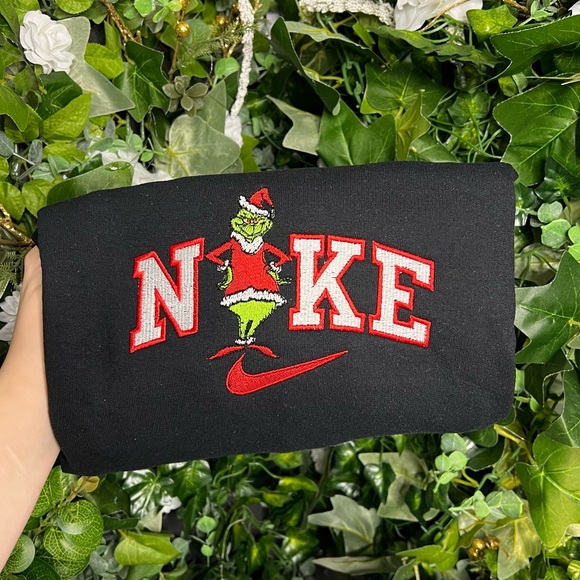 Gildan | Shirts | Nike Grinch Embroidered Crewneck | Poshmark